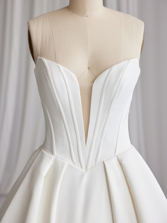 Derrick Satin V Neckline Bridal Gown Maggie Sottero
