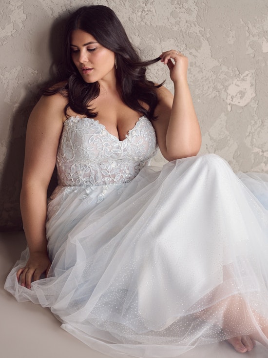 Marigold Sparkly A Line Wedding Dress Rebecca Ingram